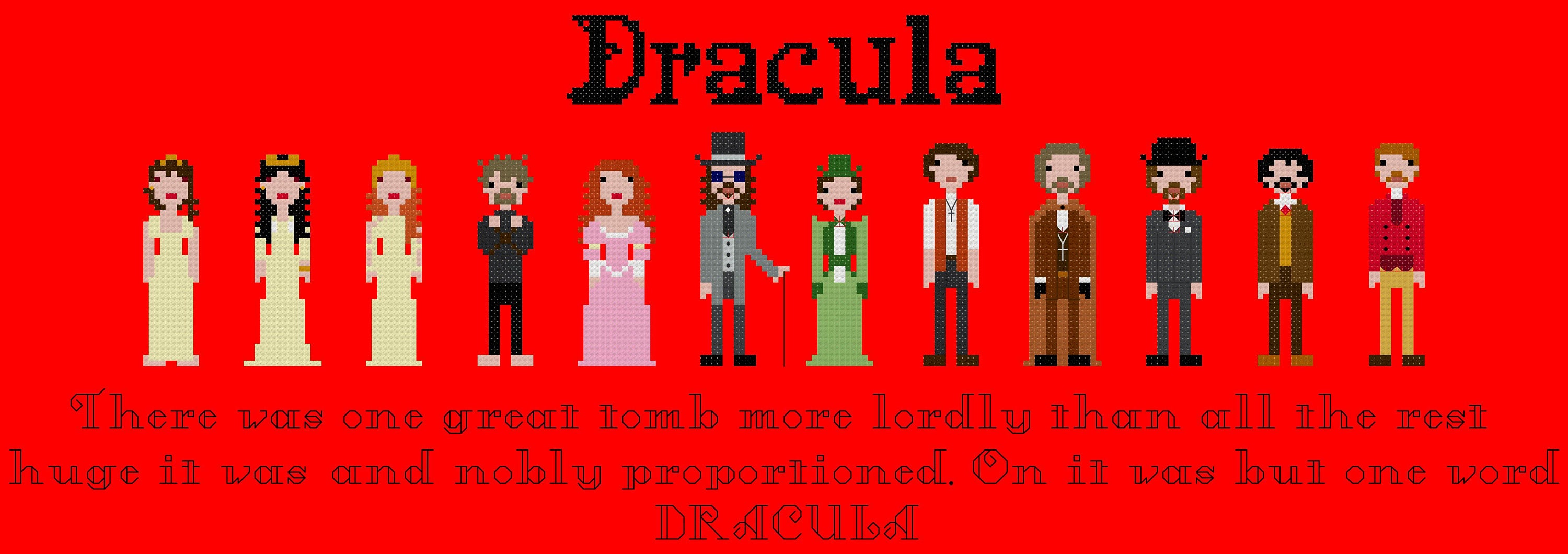 Bram Stokers Dracula Pixel People Cross Stitch Pattern - Etsy UK