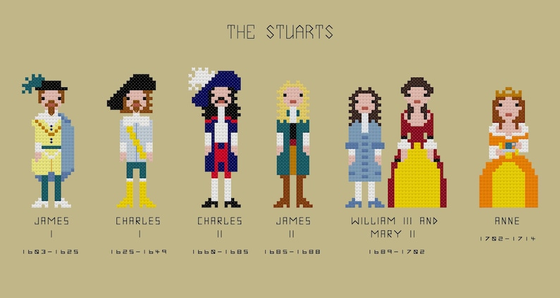 The Stuarts Cross Stitch Pattern - Etsy UK