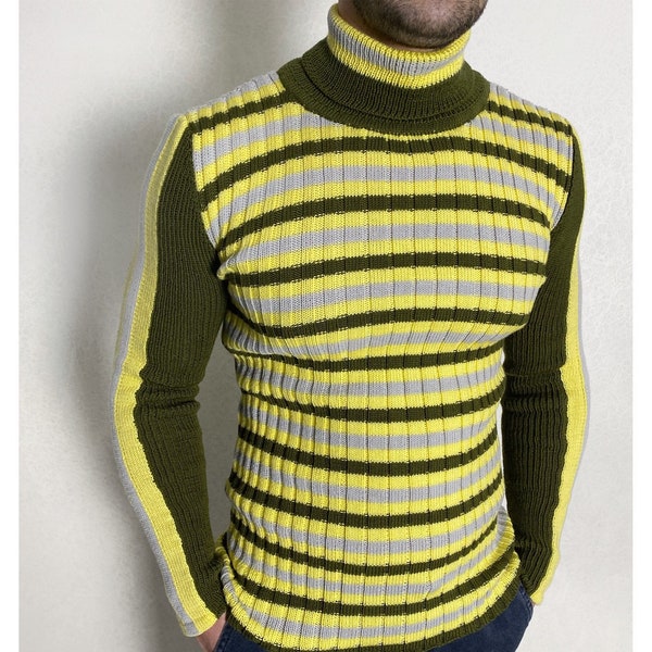 Mens Yellow Turtleneck - Etsy
