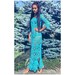 Long Crocheted Dress Cover Ups/turquoise Beach Dress/knit - Etsy