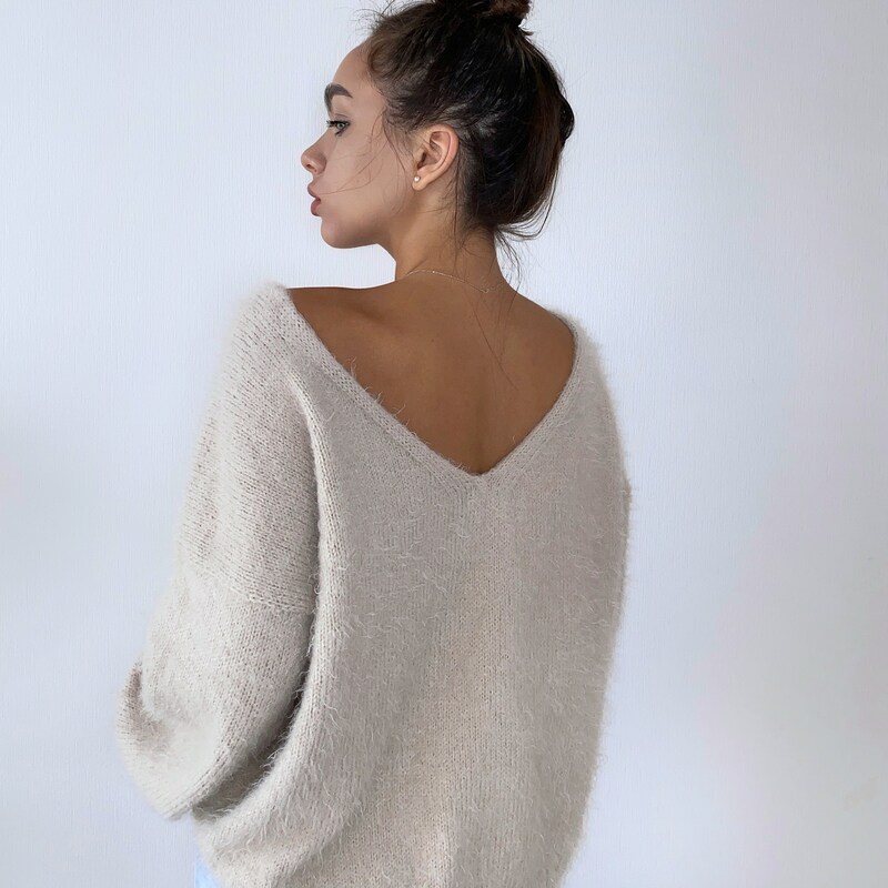 Open Back Sweater - Etsy