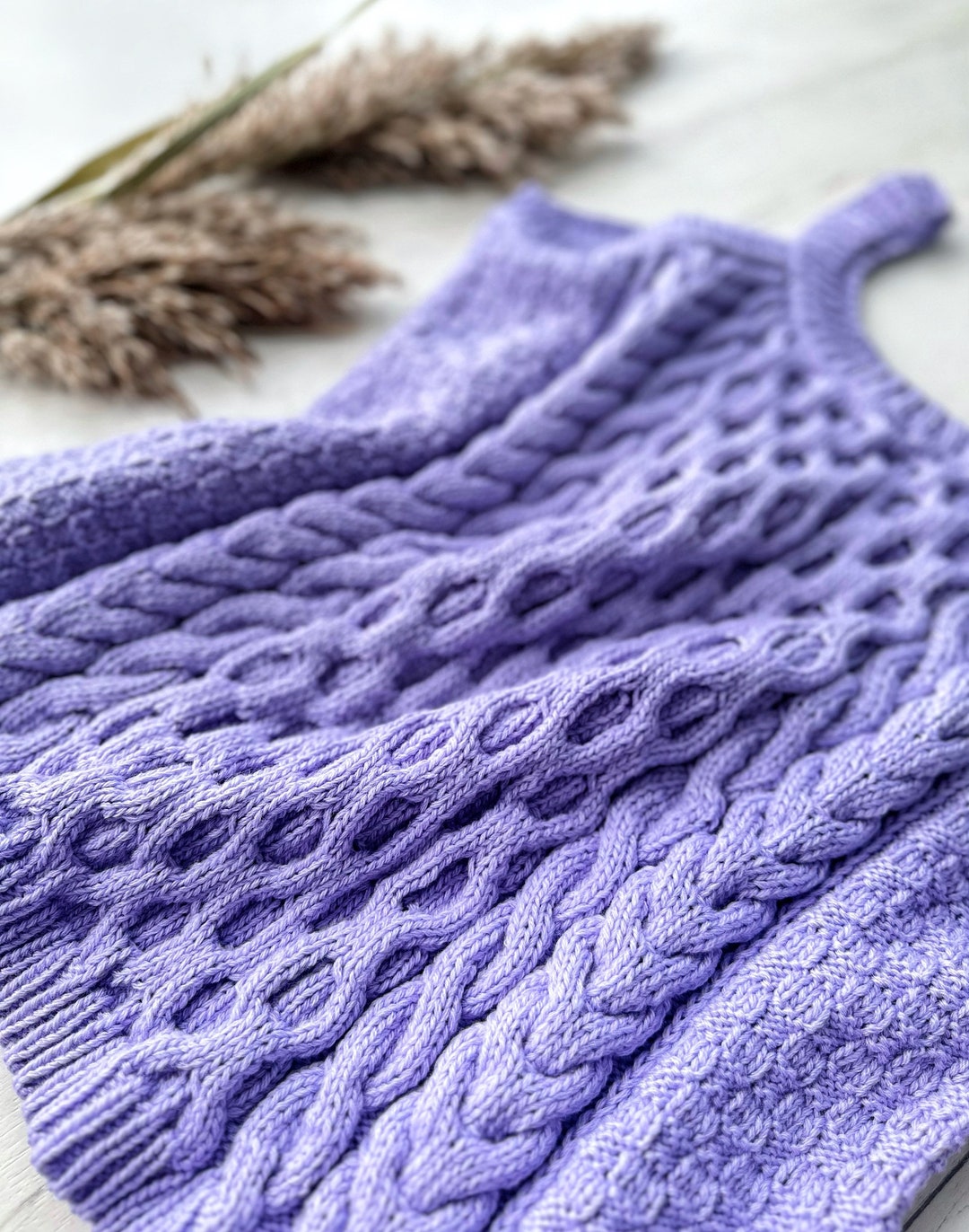 Knit Lilac Wool Top Chunky Knit Merino Vest Organik Cotton Top More ...
