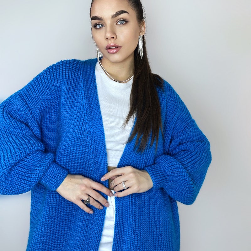 Chunky Knit Cardigan - Etsy
