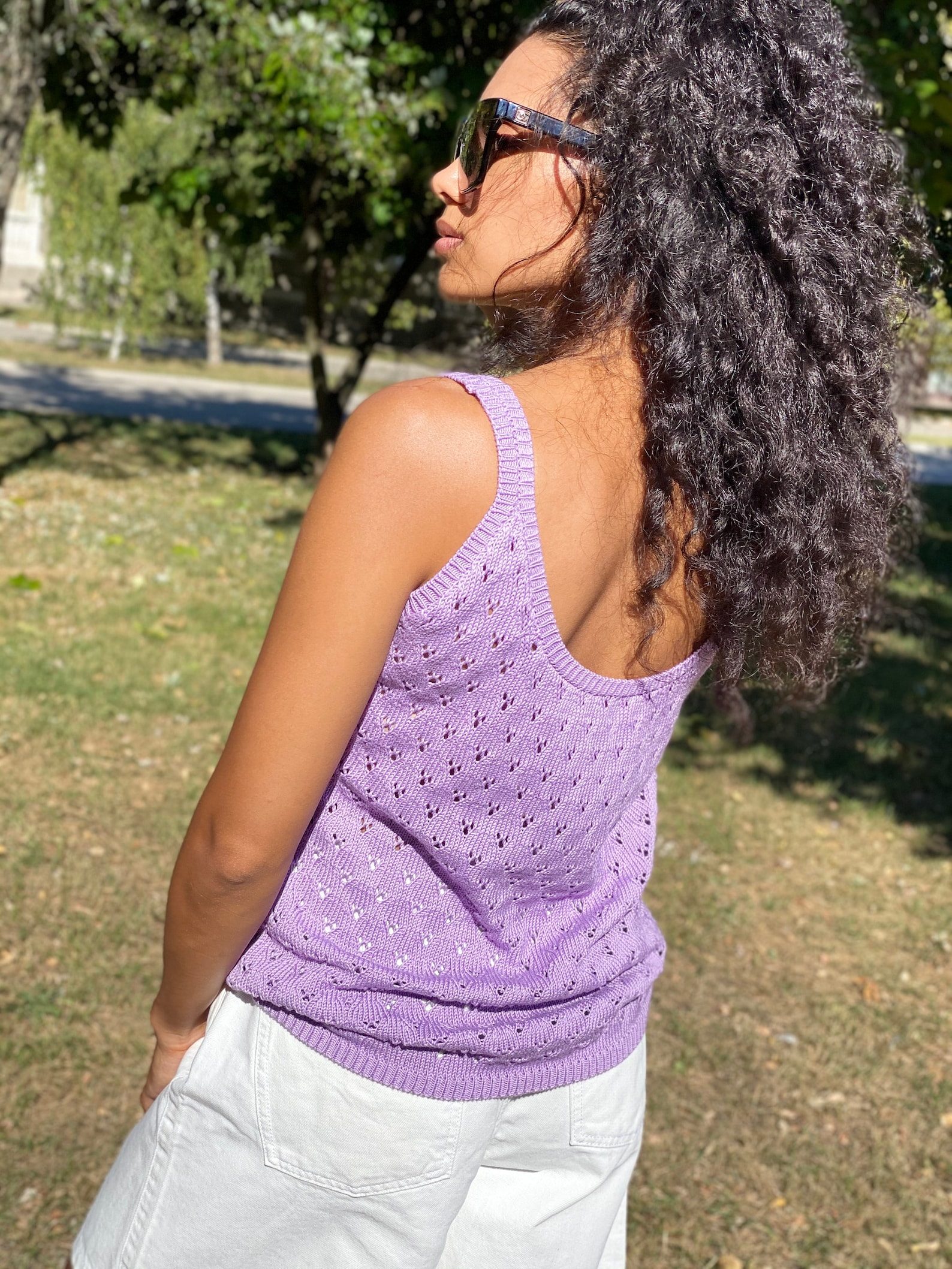 Knit White Top for Women/sleeveless Knitviolet Top for - Etsy