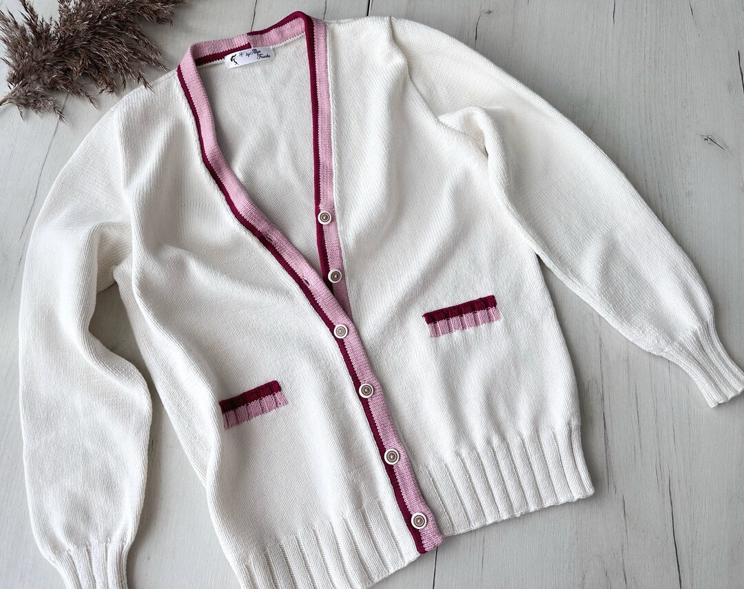Knit Oversized Cotton Cardigan for Women Scandinavian Minimalist Style ...