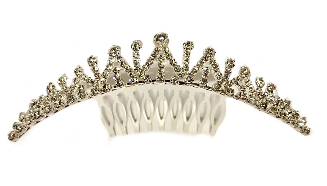 Elegant Crystal Prom Wedding Tiara Comb - Etsy