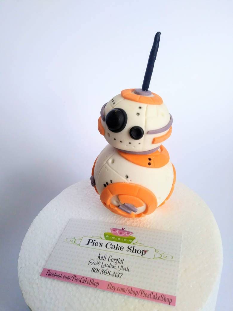 MINI BB8 Fondant STAR WARS Cake Toppers, BB8, Small , 3" Height - Etsy