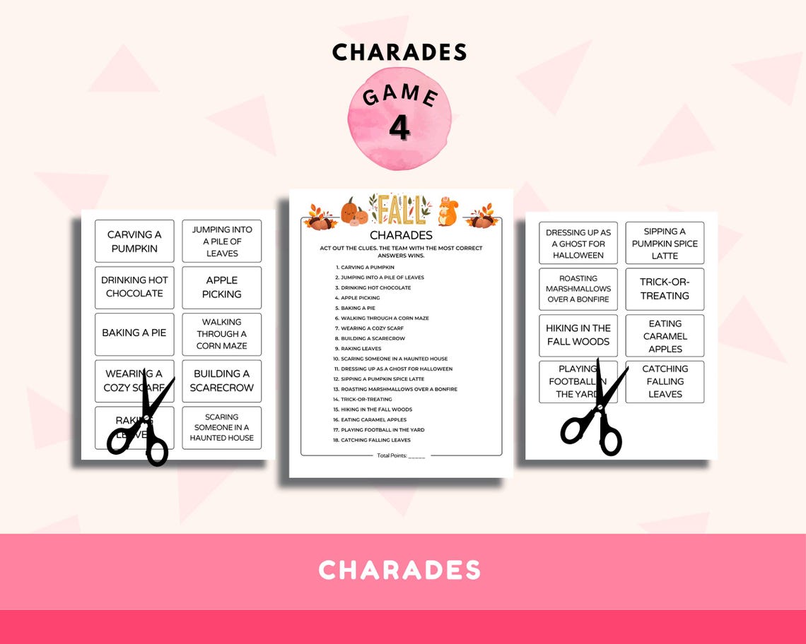 Fall Party Games Bundle, Printable Games for Kids & Adults, Autumn Fun ...