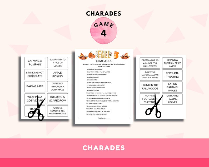 Fall Party Games Bundle, Printable Games for Kids & Adults, Autumn Fun ...