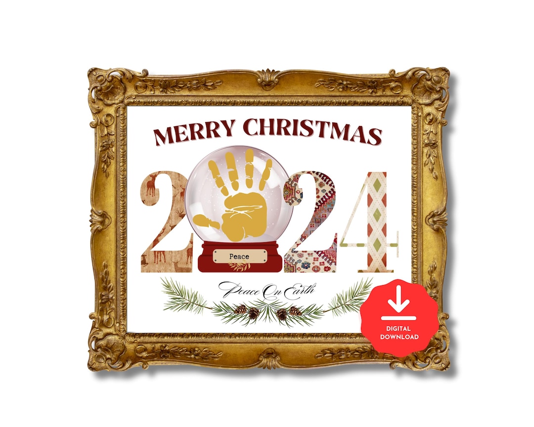 Christmas Handprint Footprint Art, Snowglobe Winter Handprint Art ...