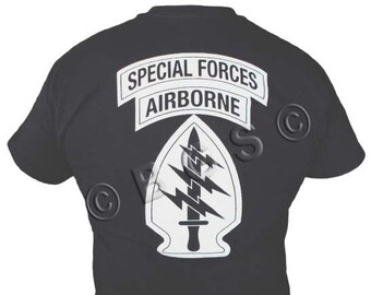 BGS Apparel™ US Army Special Forces Crest Black Custom | Etsy