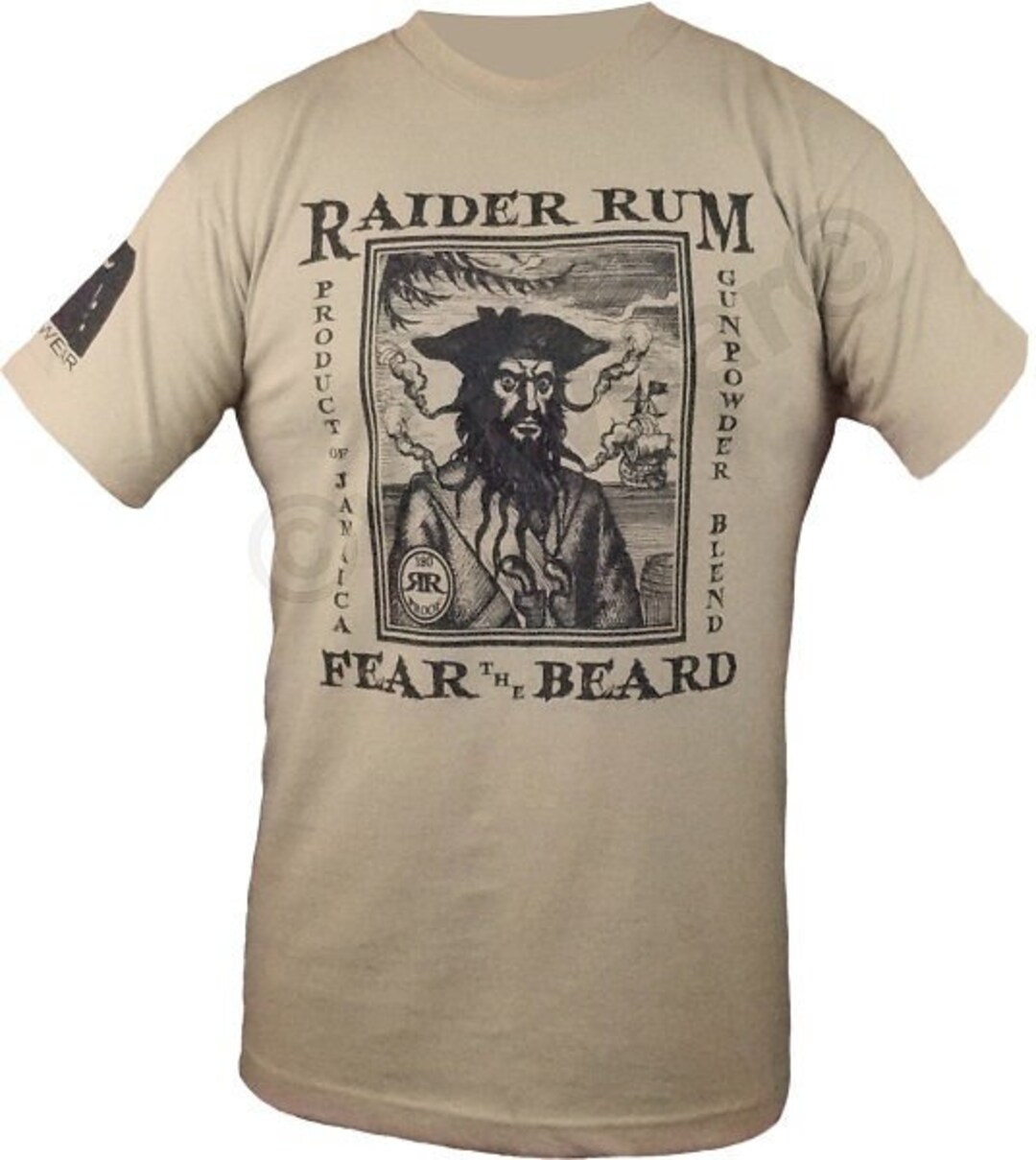 BGS VD Wear™ Raider Rum Blackbeard Tan Custom Screenprinted - Etsy