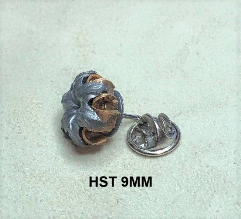 Expanded 9mm Bullet Tie Tack, Lapel Pin, Hat Pin - Various 9mm HK Sig ...
