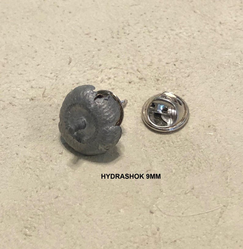 Expanded 9mm Bullet Tie Tack, Lapel Pin, Hat Pin - Various 9mm HK Sig ...