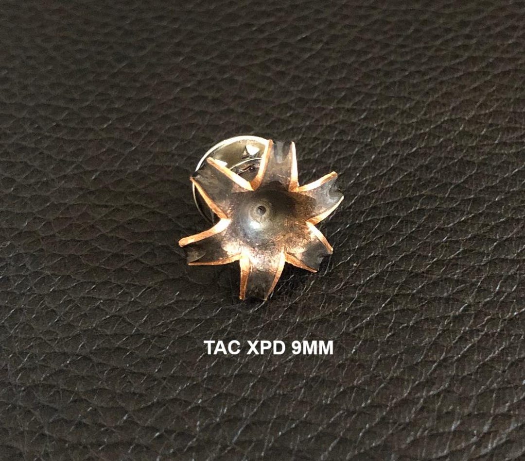 Expanded 9mm Bullet Tie Tack, Lapel Pin, Hat Pin - Various 9mm HK Sig ...