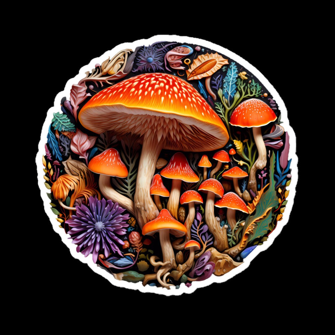 Magic Mushroom Sticker - Etsy