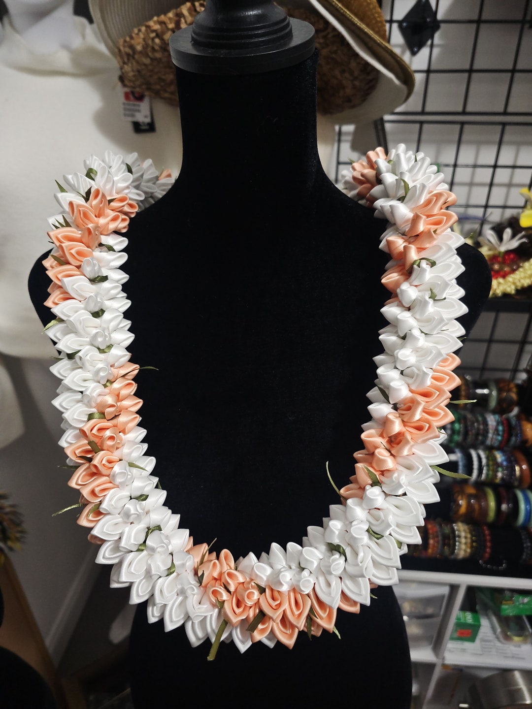 Hawaiian, Lei, Ribbon, Handmade, Kuakahi II, Graduation, Anniversary ...