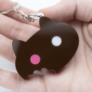 Cookie Cat Bitten Keychain - Etsy