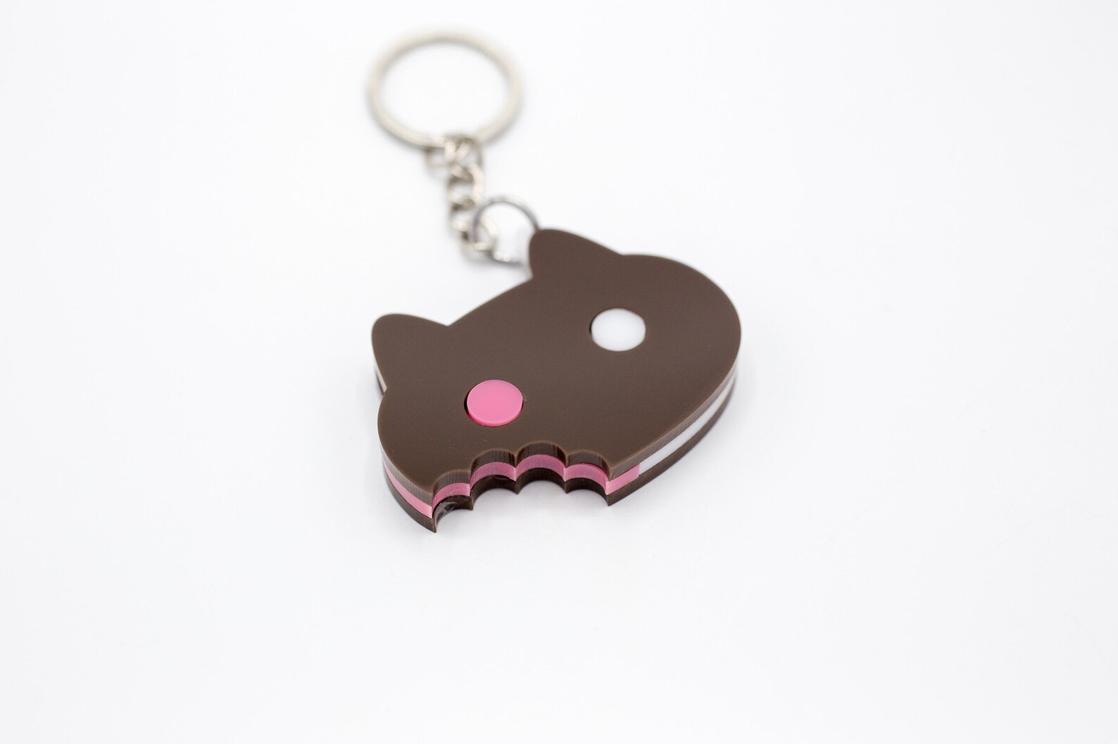 Cookie Cat Bitten Keychain | Etsy