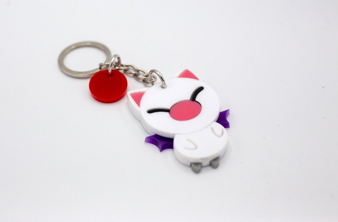 Final Fantasy Moogle Acrylic Keychain - Etsy
