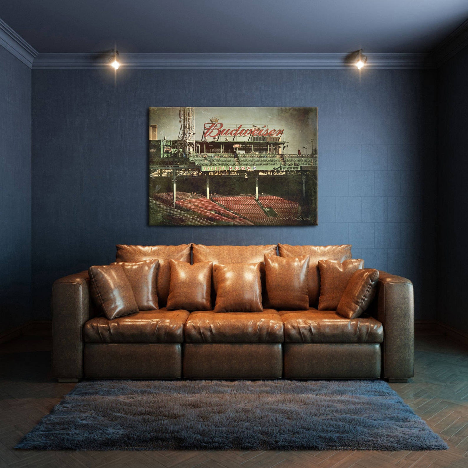 Fenway Park Wall Art Budweiser Sign Baseball Canvas Vintage | Etsy