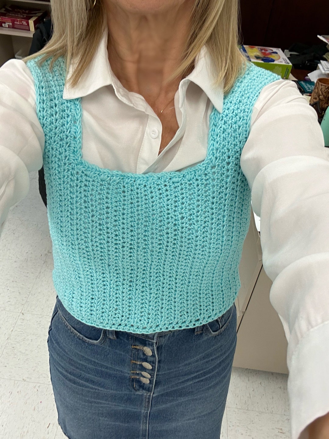 Crocheted Tank Topvest...made to Order. - Etsy