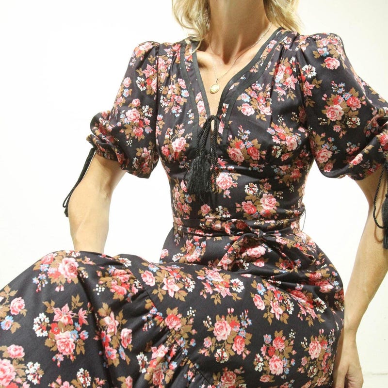 Pink Western Calico Dress - Etsy UK