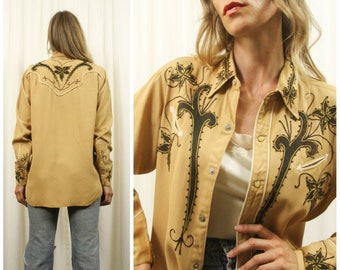 Yellow Western Shirt - Etsy