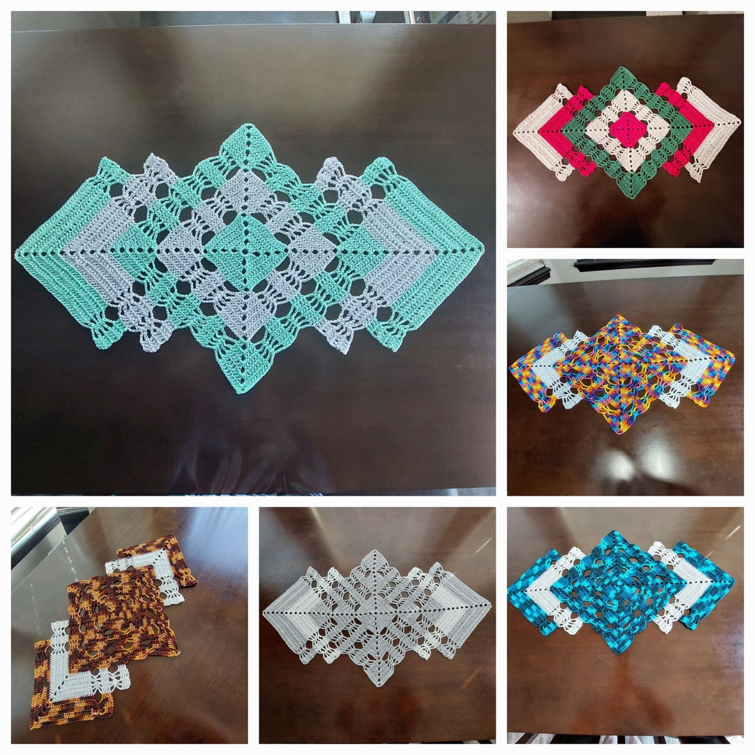 Modern Stylish Crochet Centerpiece - PDF Pattern & Video Tutorial - Etsy