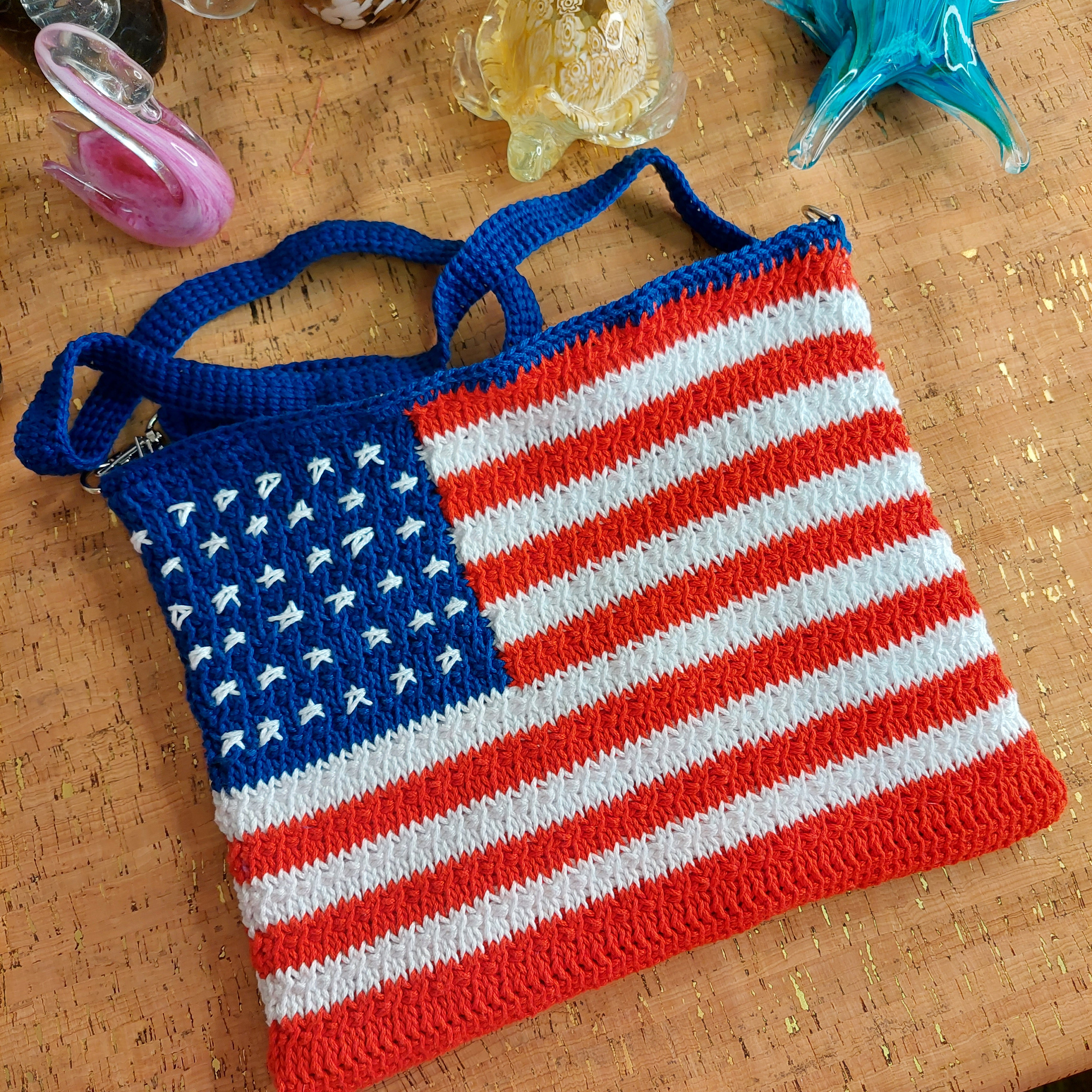 Crochet American Flag Bag Pattern: PDF & Video Tutorial - Etsy