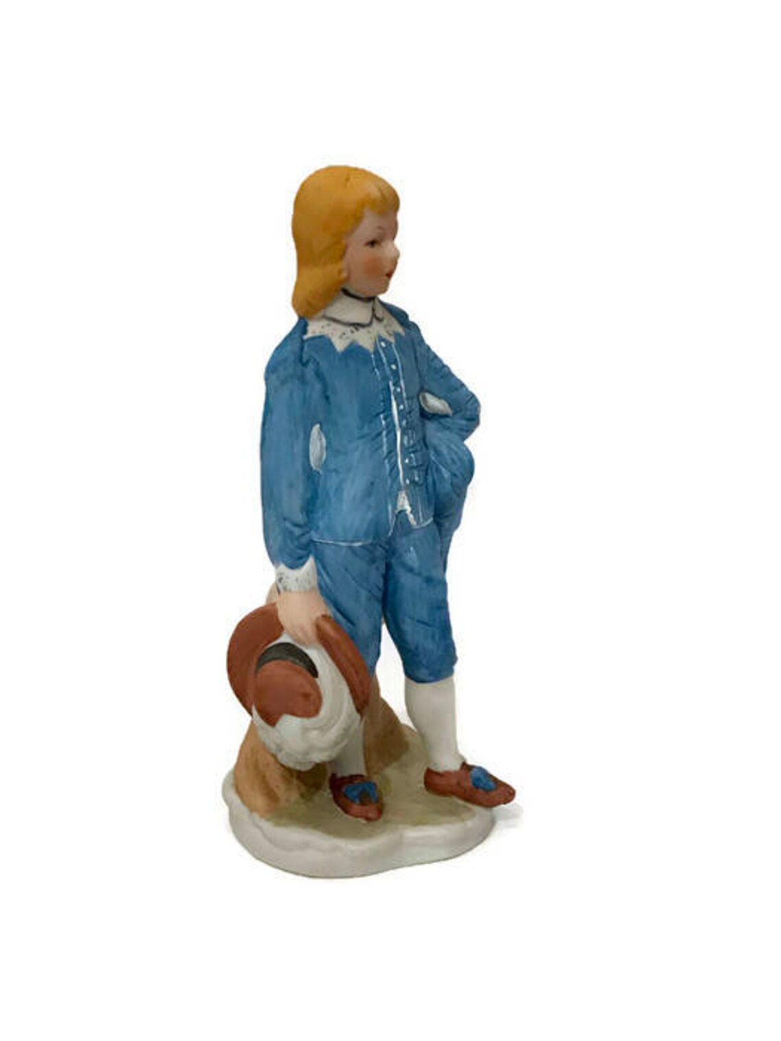 Vintage Bisque Porcelain Blue Boy Figurine, Gainsborough Style - Etsy