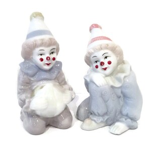 Vintage Porcelain Clowns, Set of 2 - Etsy