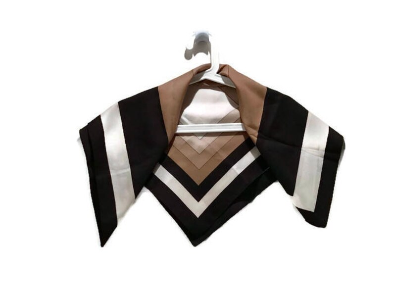 Retro Geometric Pattern Mod Scarf Great Use of Neutral | Etsy