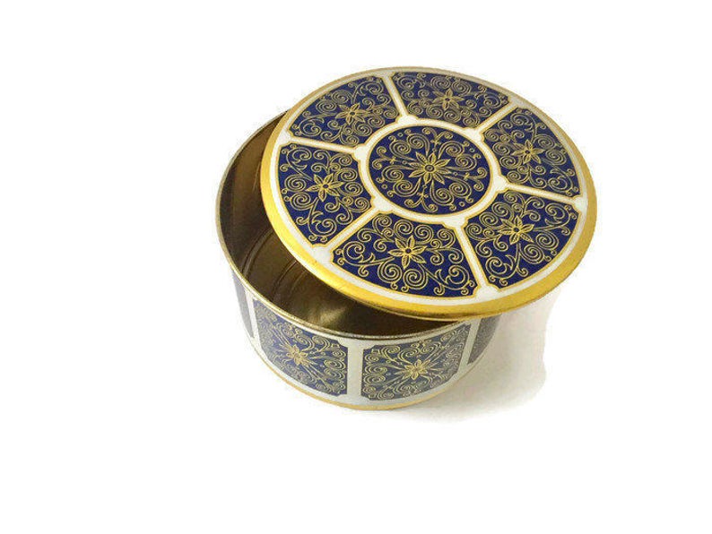 Vintage Lithograph Tin Box Canister Storage Container - Etsy