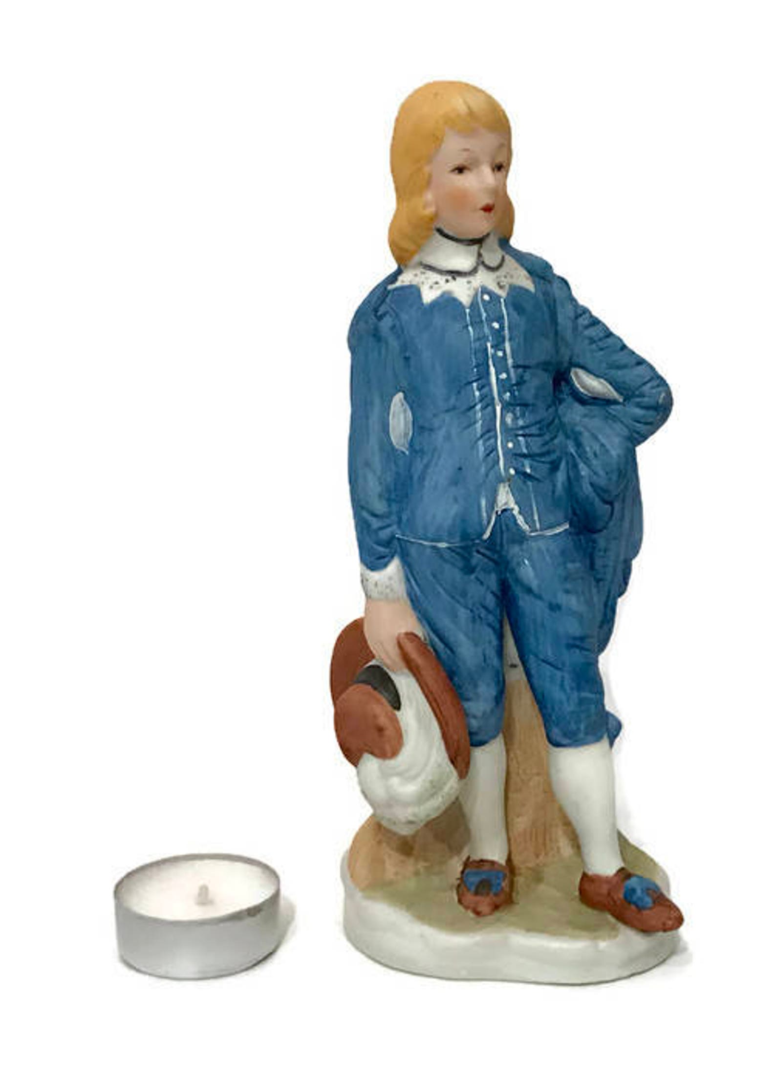 Vintage Bisque Porcelain Blue Boy Figurine, Gainsborough Style - Etsy