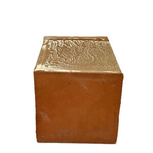 Unique Etched Natural Clay Box With Lid, Intricate Artwork ...