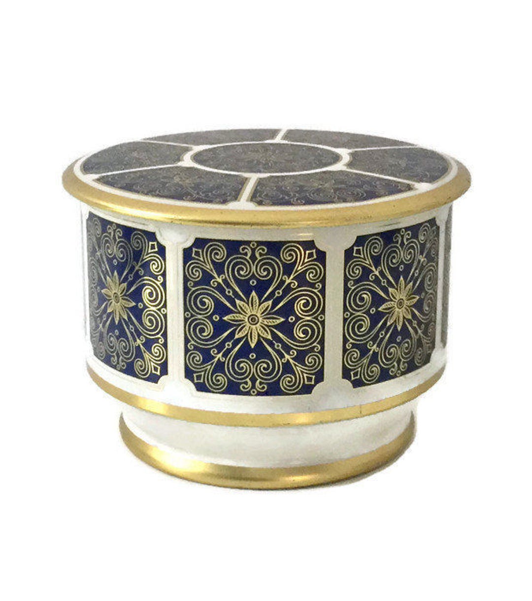 Vintage Lithograph Tin Box, Canister, Storage Container, Beautiful Blue ...