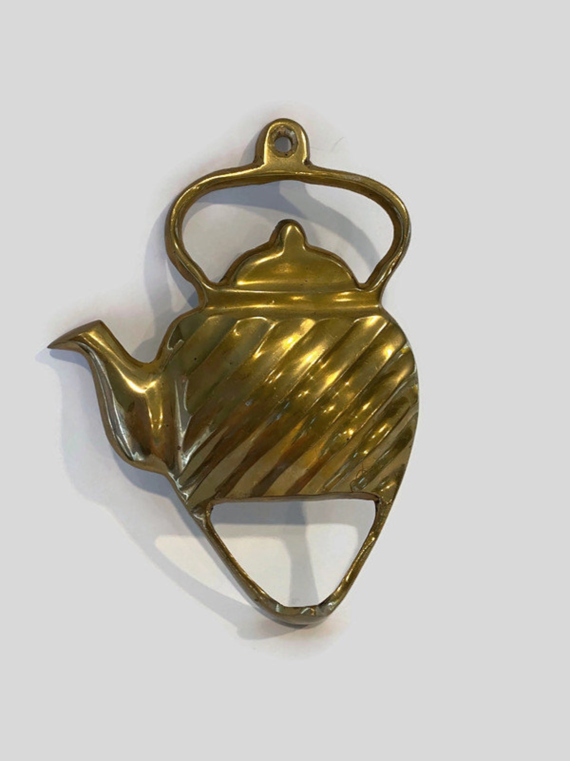 Vintage Brass Teapot-shaped Wall Hook / Cup Hanger - Etsy