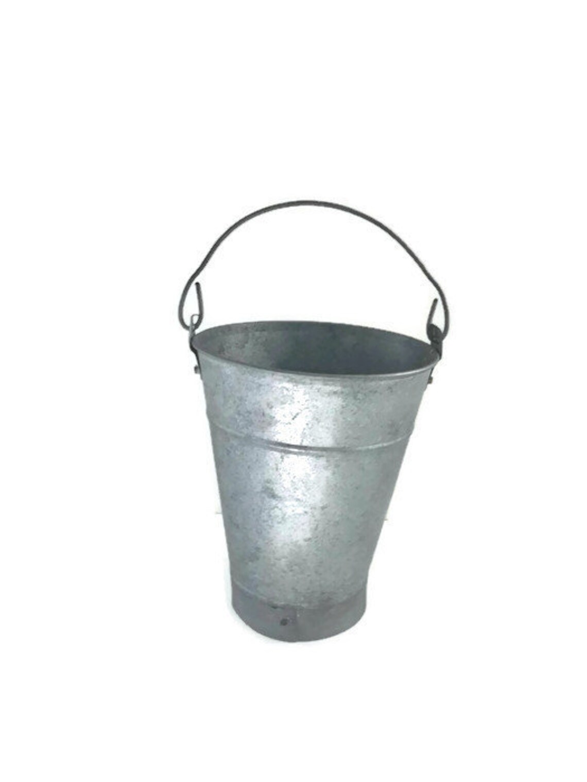 Vintage Tin Bucket / Pail Unique Shape Narrow Bottom Rustic | Etsy