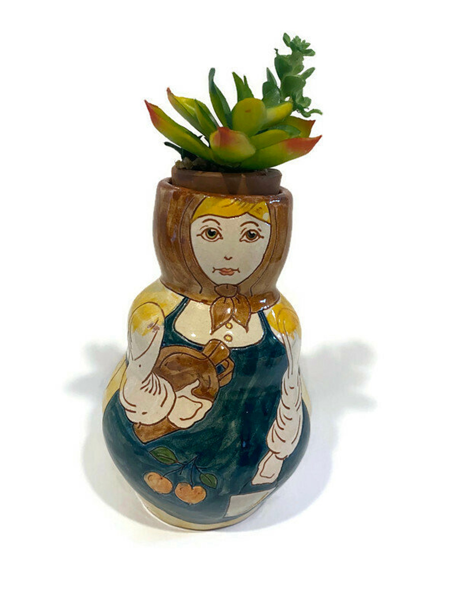 Anibal Rosado Vintage Pottery Vase Babushka Doll Pot - Etsy