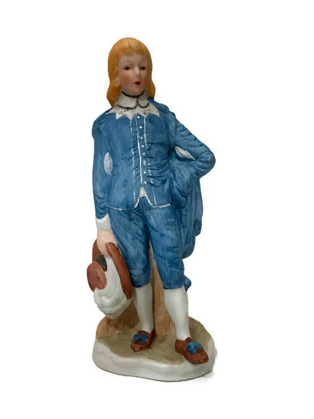 Vintage Bisque Porcelain Blue Boy Figurine, Gainsborough Style - Etsy