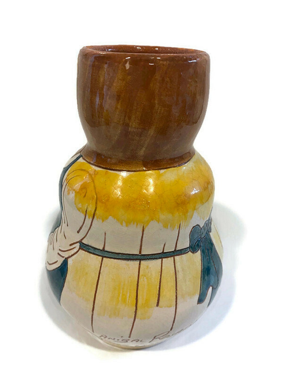 Anibal Rosado Vintage Pottery Vase Babushka Doll Pot - Etsy