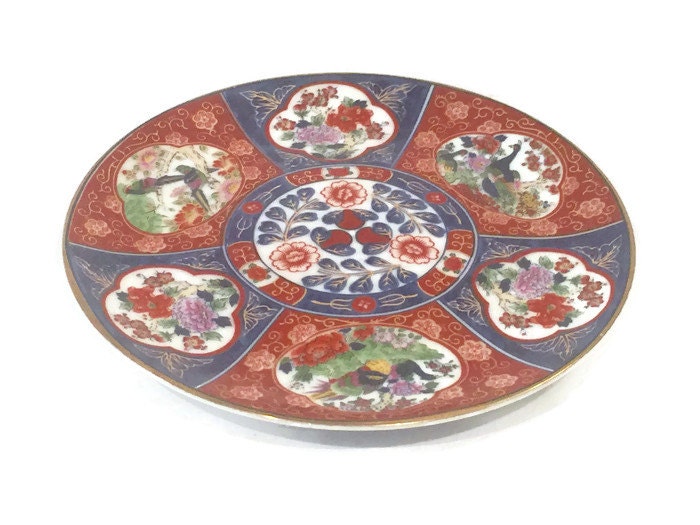 Japanese Porcelain Small Plate Ornate Gilt Design With Birds & Flowers ...