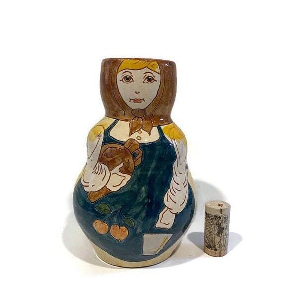 Anibal Rosado Vintage Pottery Vase Babushka Doll Pot | Etsy