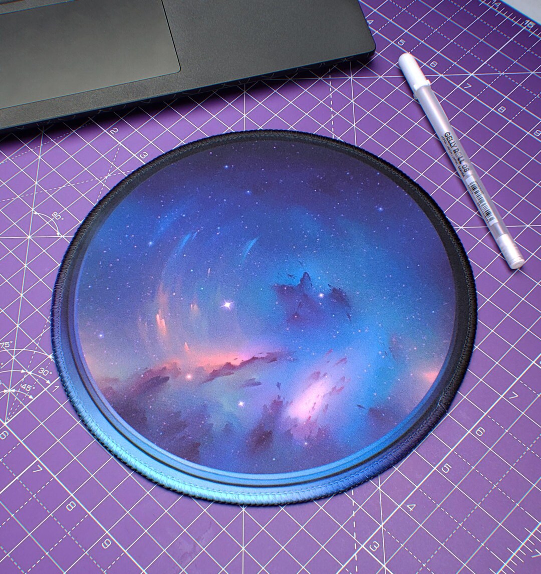 Observation Deck Round Desk Pad, Mouse Pad, Space Themed, Desk Decor ...