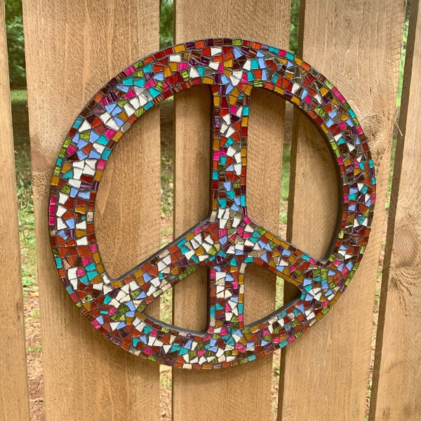 Mosaic Peace Sign - Etsy
