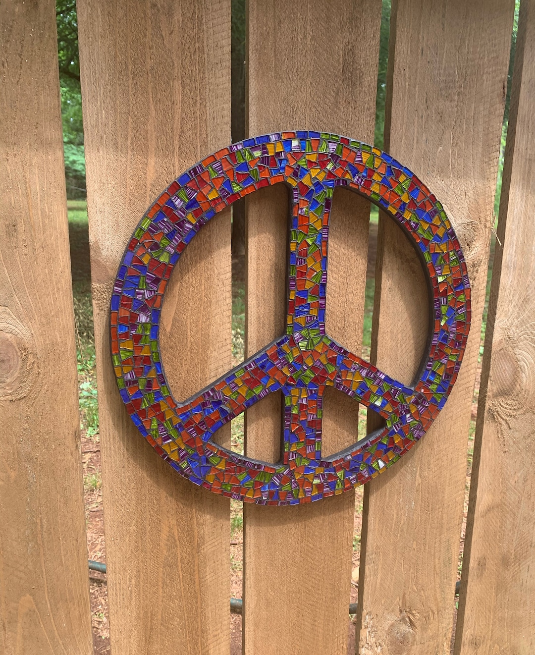 Mosaic Peace Sign | 60s Decor | Wall Hangings. - Etsy