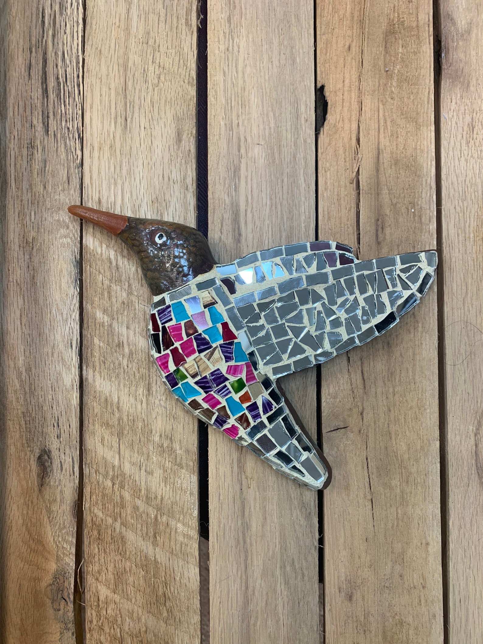Set of 2 Mosaic HummingbirdCeramic HummingbirdWall Hanging | Etsy