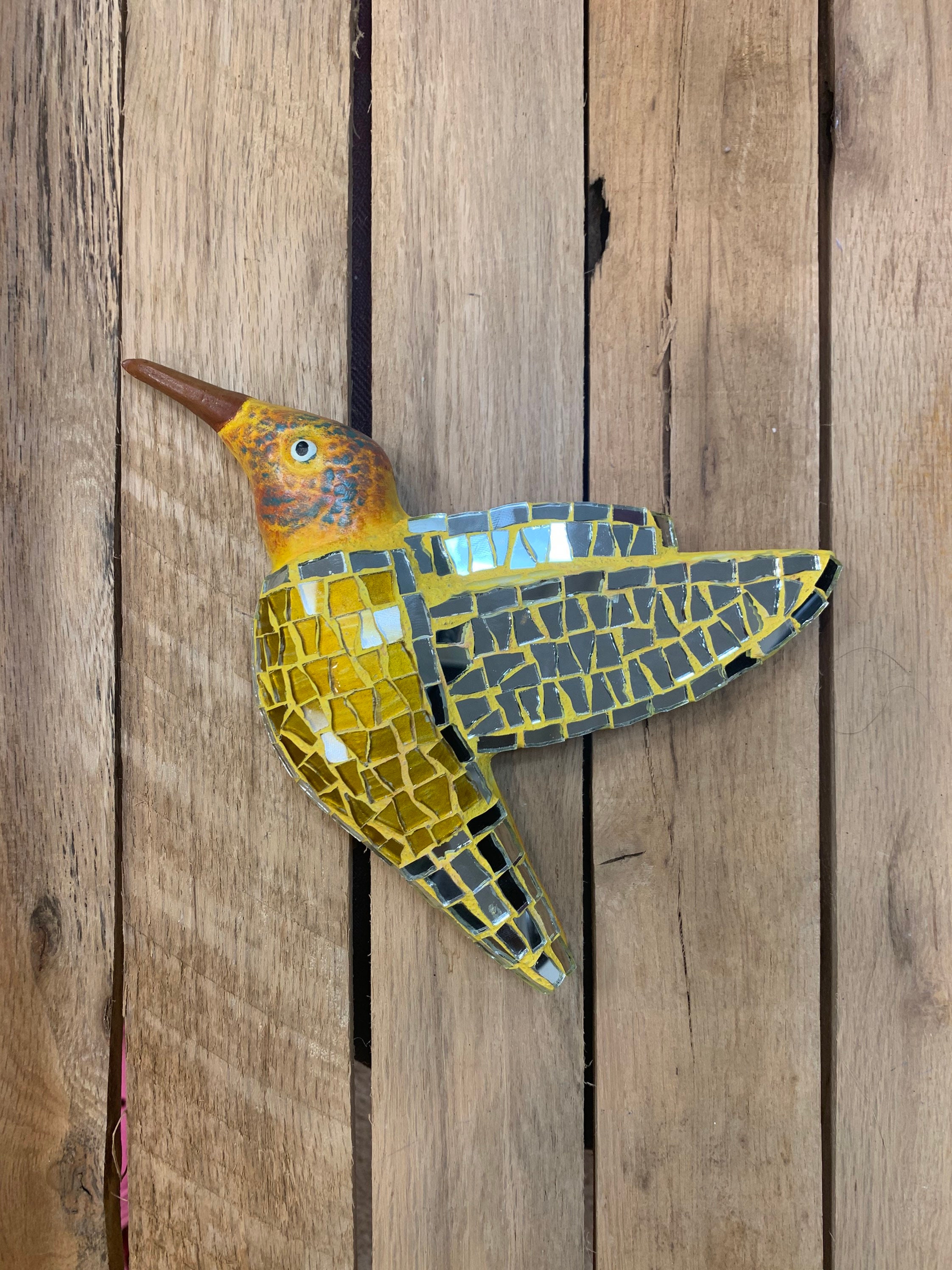 Looking Glass Mosaic Hummingbirdceramic Hummingbirdwall - Etsy