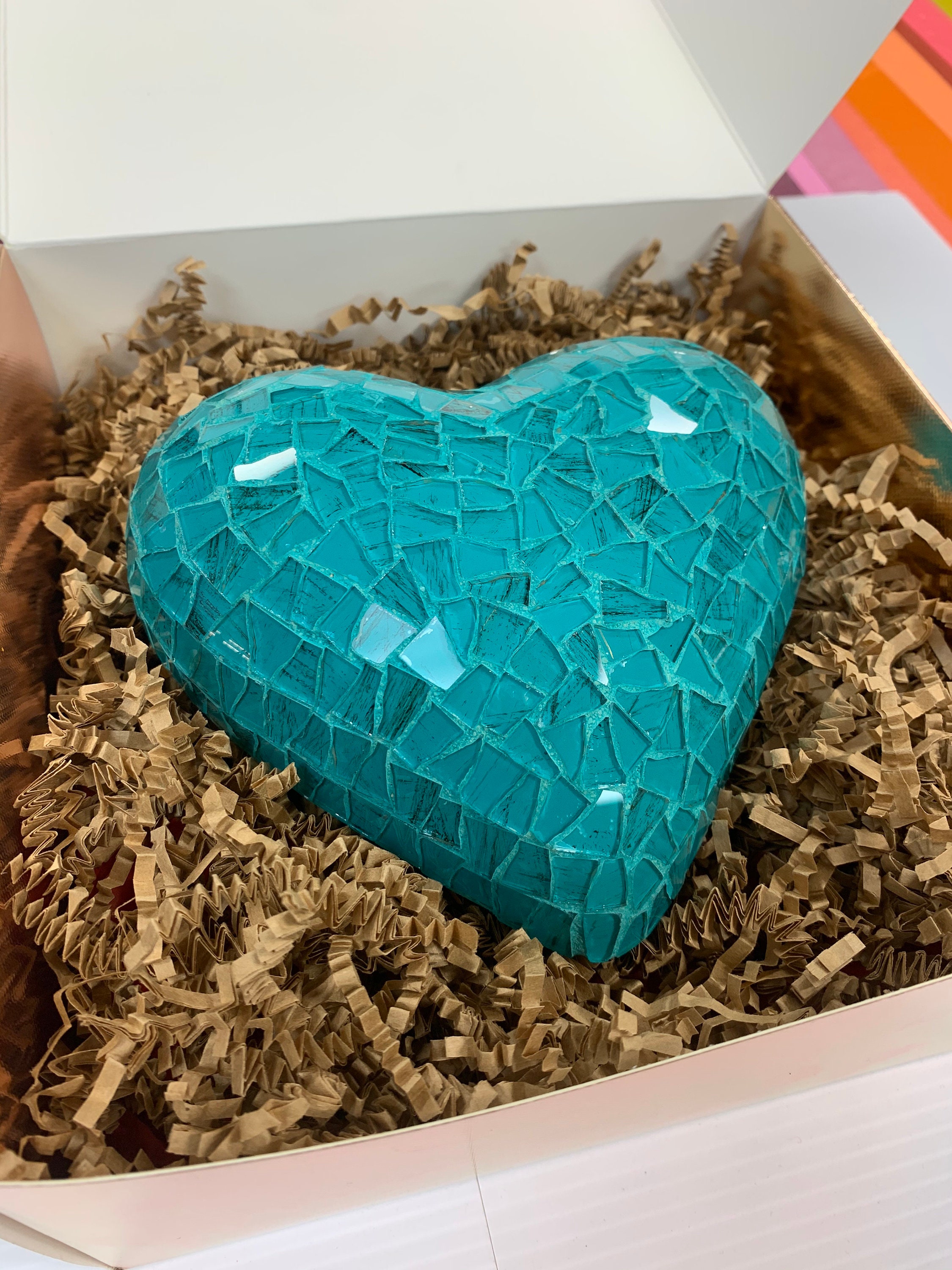 Artisanal Mosaic Heart, Heart Wall Hanging ,abstract Landscapes, Unique ...